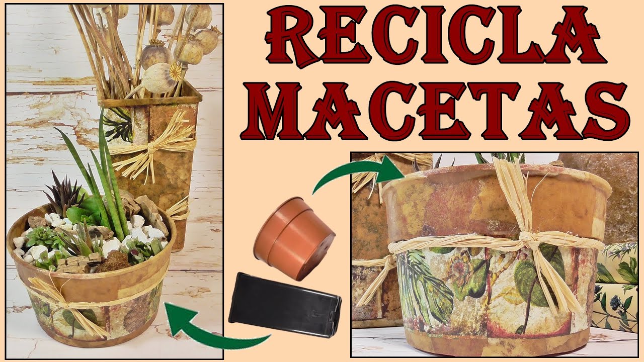 Cómo hacer macetas decoradas con decoupage 【2026 】 ️ Bricolaje